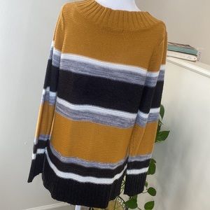 jason maxwell | Sweaters | Nwot Vneck Color Block Striped Sweater ...